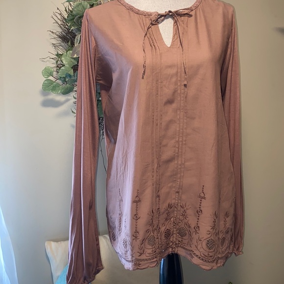 Nine West | Tops | Nine West Vintage America Bohemian Peasant Cut Out ...